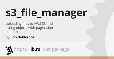 S3filemanager — Rust Utility Librs