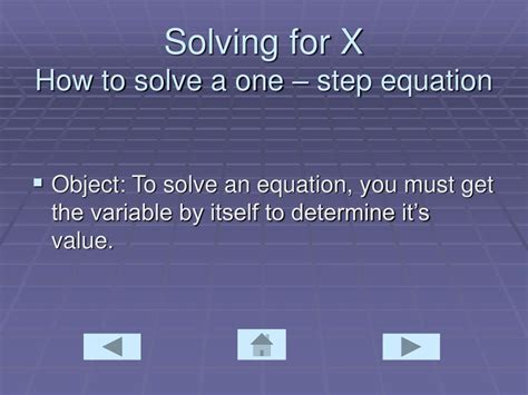 PPT Solving For X One Step And Two Step Equations PowerPoint Presentation ID