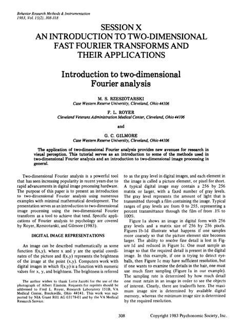 pdf introduction to two dimensional fourier analysis