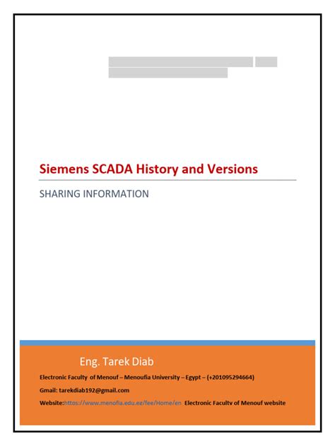 Siemens Scada History And Versions Pdf Scada Automation