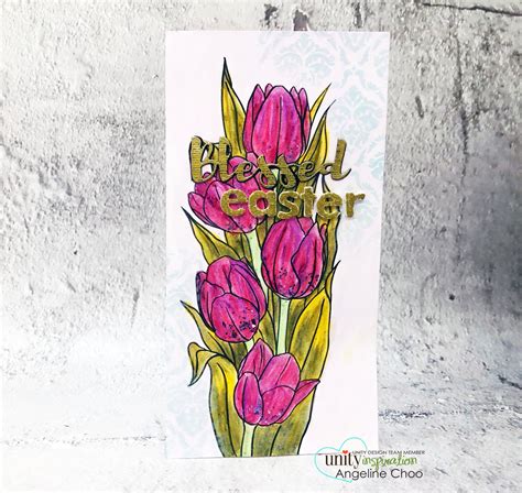 Slimline Layering Tulips Unity Stamp Company