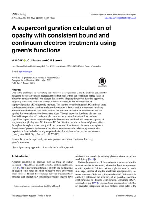 A Superconﬁguration Calculation Of Opacity With Consistent Bound And Continuum Electron