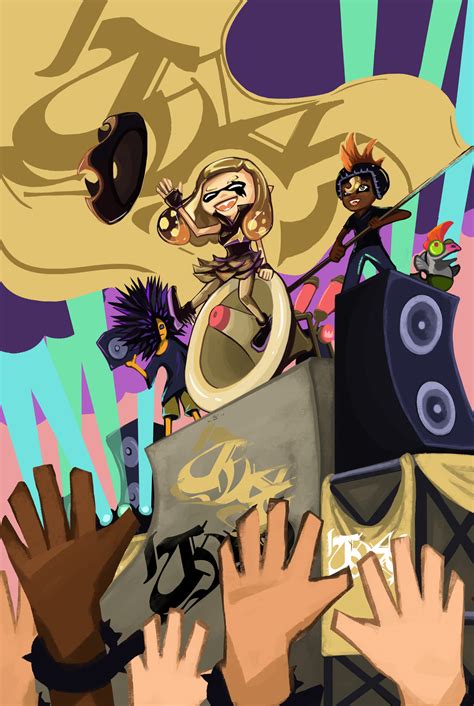 Lurk Write Draw — A Bit Late But A Splatoon Team Chaos Poster
