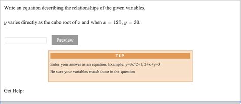 solved y varies inversely with the cube root of x when x