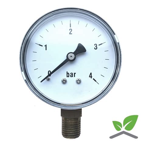 Manometer 0 4 Bar Case 60 Mm Connection Bottom 1 4 Hortiheating Shop