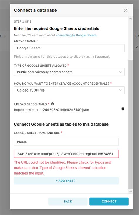 Gsheetsshillelagh Unable To Add Privately Shared Sheets · Issue
