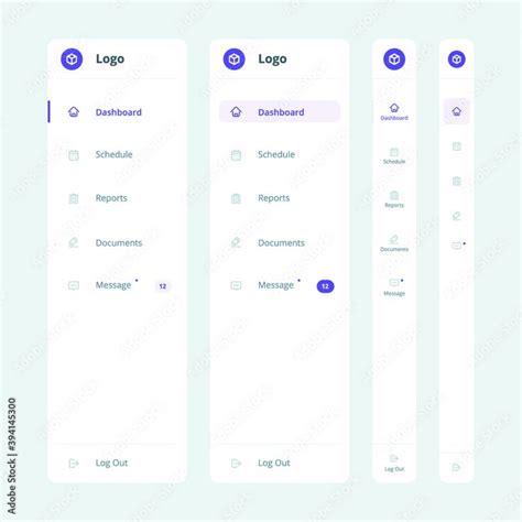 web app navigation menu ui design