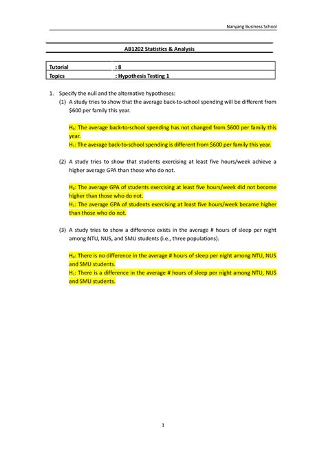 statistics questions week 8 ab1202 statistics and analysis tutorial 8