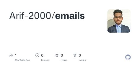 GitHub Arif Emails
