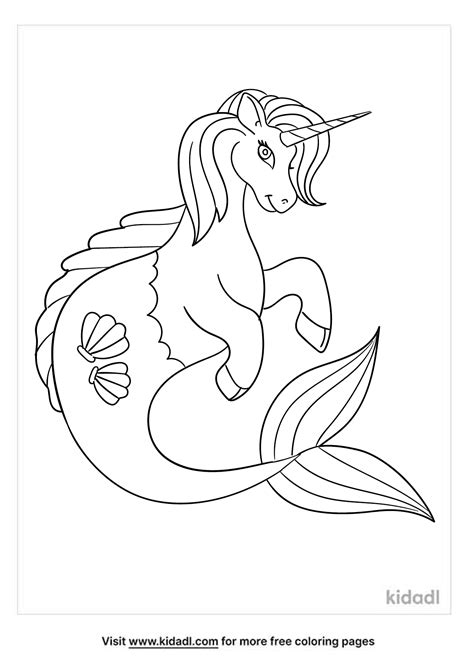 Unicorn Mermaid Coloring Pages Printable Printable Templates