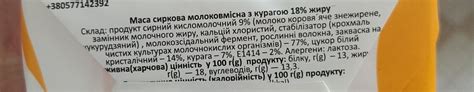 сиркова маса Вершкові смаколики - калорийность, пищевая ценность ⋙ ...