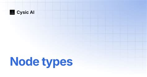 Node Types Cysic Ai