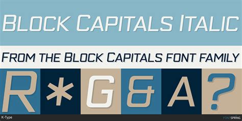 Block Capitals Italic Font