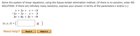 Solved Solve The System Of Linear Equations Using The Chegg