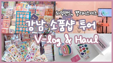 소품샵투어 강남역 소품샵 문구투어 차밍랜드 젤리시스터즈 And 문구하울 까지 🧸💕 Youtube