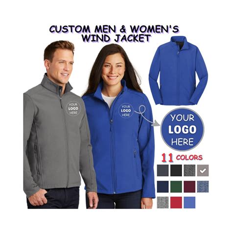 Custom Soft Shell Jacket Personalized Logo Embroidered Business Outerwear With Text Options