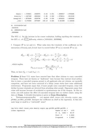 Econometrics Homework Help PDF