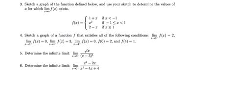 Solved 3 Sketch A Graph Of The Function Defined Below And