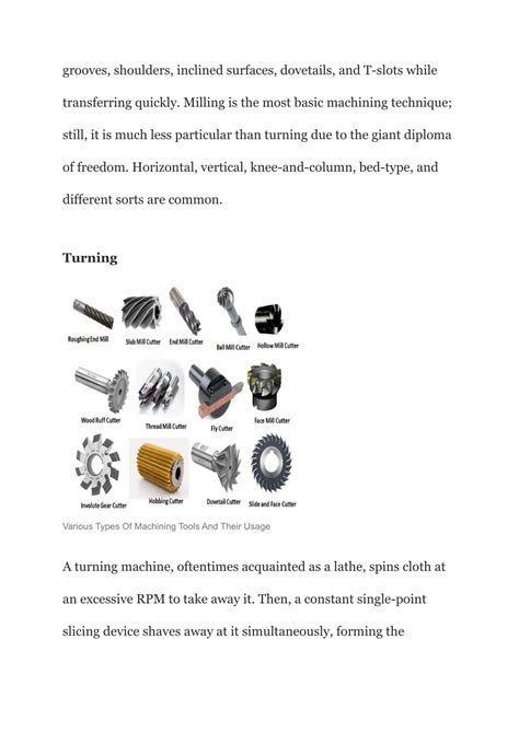 Ppt Various Types Of Machining Tools And Their Usage Powerpoint