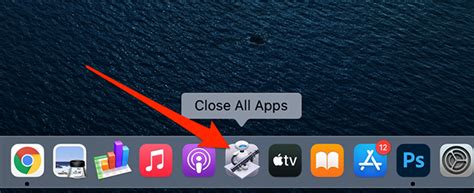 how to quit all open apps with a single click on mac