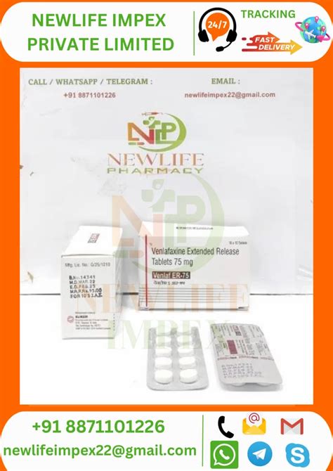 Venlaf Er 75 Venlafaxine Extended Release Tablets At ₹ 135stripe