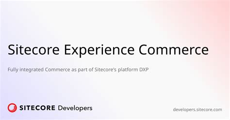 Sitecore Experience Commerce