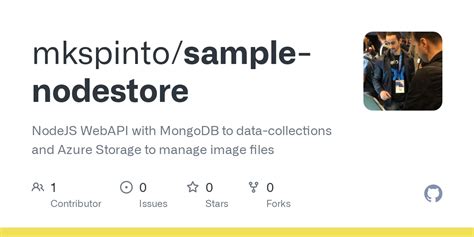 GitHub Mkspinto Sample Nodestore NodeJS WebAPI With MongoDB To Data Collections And Azure