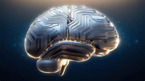 Brain Composed Of Binary Code Network Data Transmission Program Core And Artificial