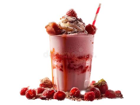 Three Glasses Of Milkshake With Assorted Flavors Chocolate Vanilla