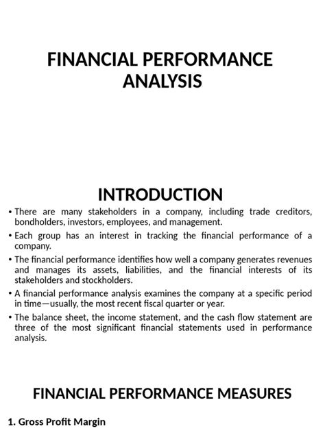 Financial Performance Analysis Pdf Investing Equity Finance Financial Performance Analysis Pdf Investing Equity Finance