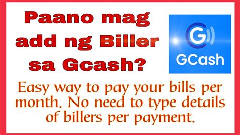 Paano Mag Add Ng Biller Sa Gcash Youtube
