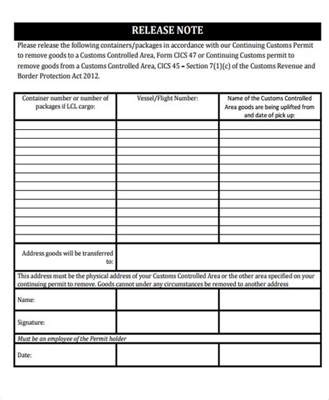 Software Release Notes Template Doc