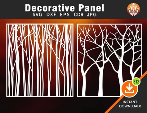 Tree Decorative Panel Wall Decor Room Divider Privacy Etsy