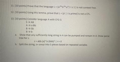 Solved Points Prove That The Language Chegg