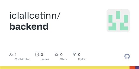 GitHub Iclallcetinn Backend