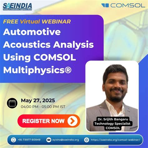 Automotive Acoustics Analysis Comsol Automotiveacoustics Engineering… Saeindia