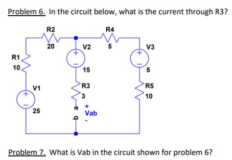 Solved Problem 6 In The Circuit Below What Is The Current Chegg Com