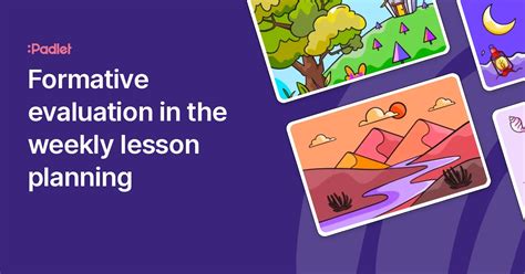 Formative Evaluation In The Weekly Lesson Planning