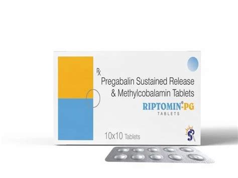 Riptomin Pg Pregabalin Sustained Release And Methylcobalamin Tablets 10 X 10 At ₹ 120 Strip In