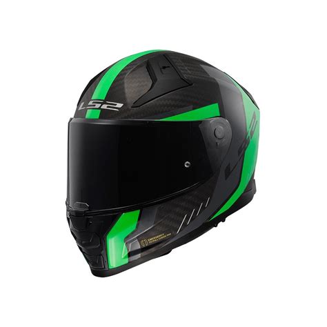 Ls2 Vector 2 Carbon Grid Helmet Green