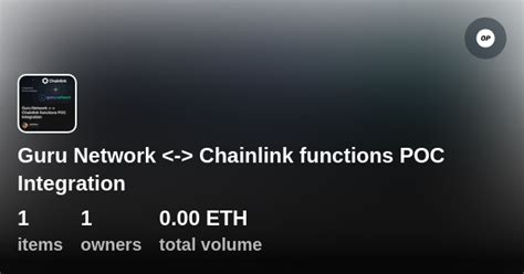 Guru Network Chainlink Functions POC Integration Collection OpenSea