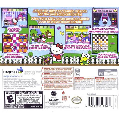 Hello Kitty Picnic Nintendo 3ds Jogo Mídia Física Arena Games