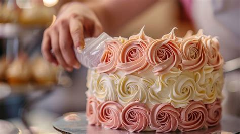 Free Decorating Rosette Cake Image Cake Decorating Pastry