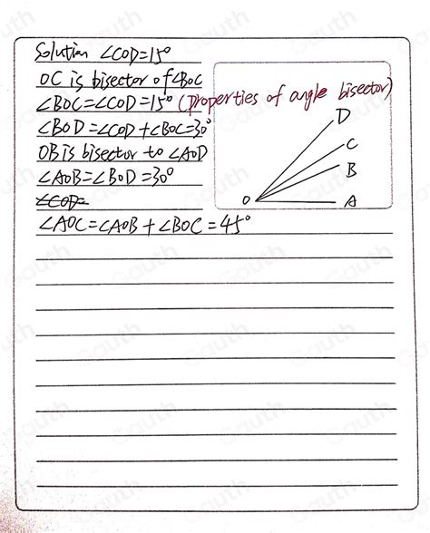Solved The Angles Aob Boc And Cod Are Consecutive The Rays Ob And Oc
