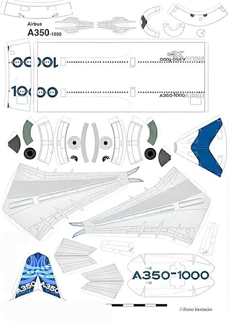 A350 1000 Papercraft Di 2025 Pesawat