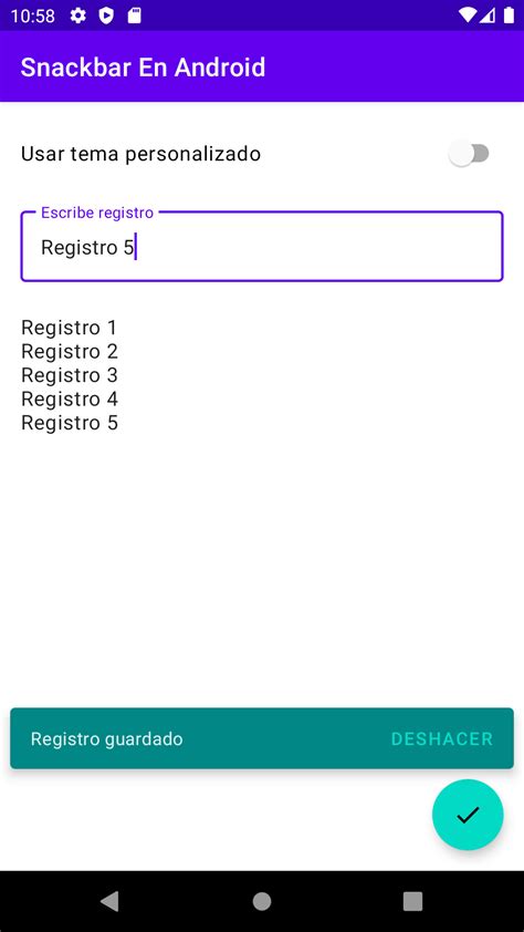 App Snackbar En Android 1 Develou