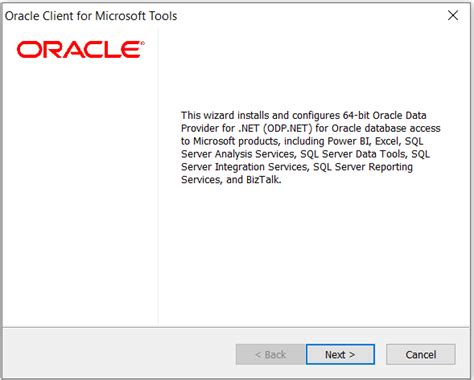 Installing And Configuring Oracle Client For Microsoft Tools