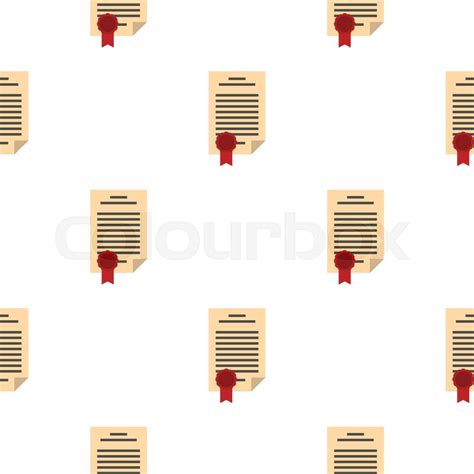 Paper Sheet Pattern Seamless Flat Style For Web Vector Illus Colourbox