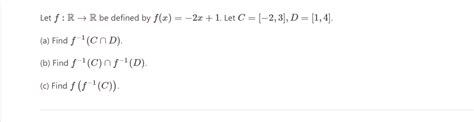 solved let f r→r ﻿be defined by f x 2x 1 ﻿let
