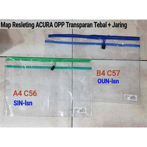 Jual Map Resleting Plastik Jaring Tebal A4 Shopee Indonesia